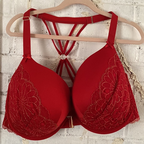 Cacique | Intimates & Sleepwear | Cacique Red And Gold Lace Underwire ...